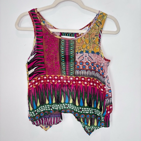 Patrons of Peace | Tops | Patron Of Peace Boho Mixed Print Beach Sheer ...